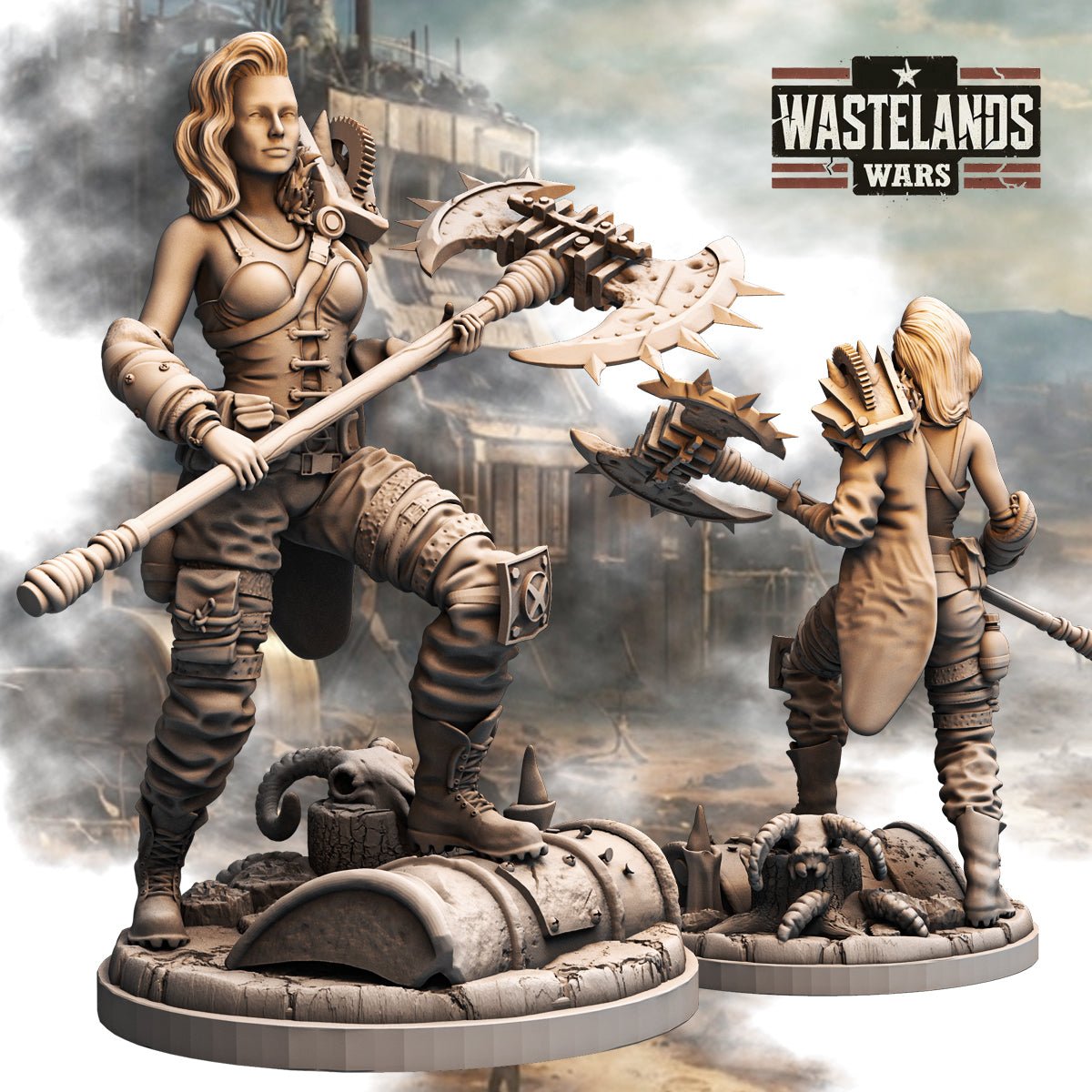 Wasteland Wars Miniatures Now Available - Raytha Chainfang – Mediocre Studios