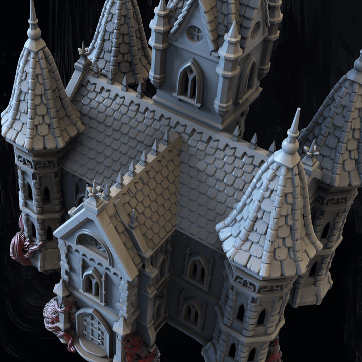 3D Printed Tabletop Games Terrain - Cursed Mansion – Mediocre Studios