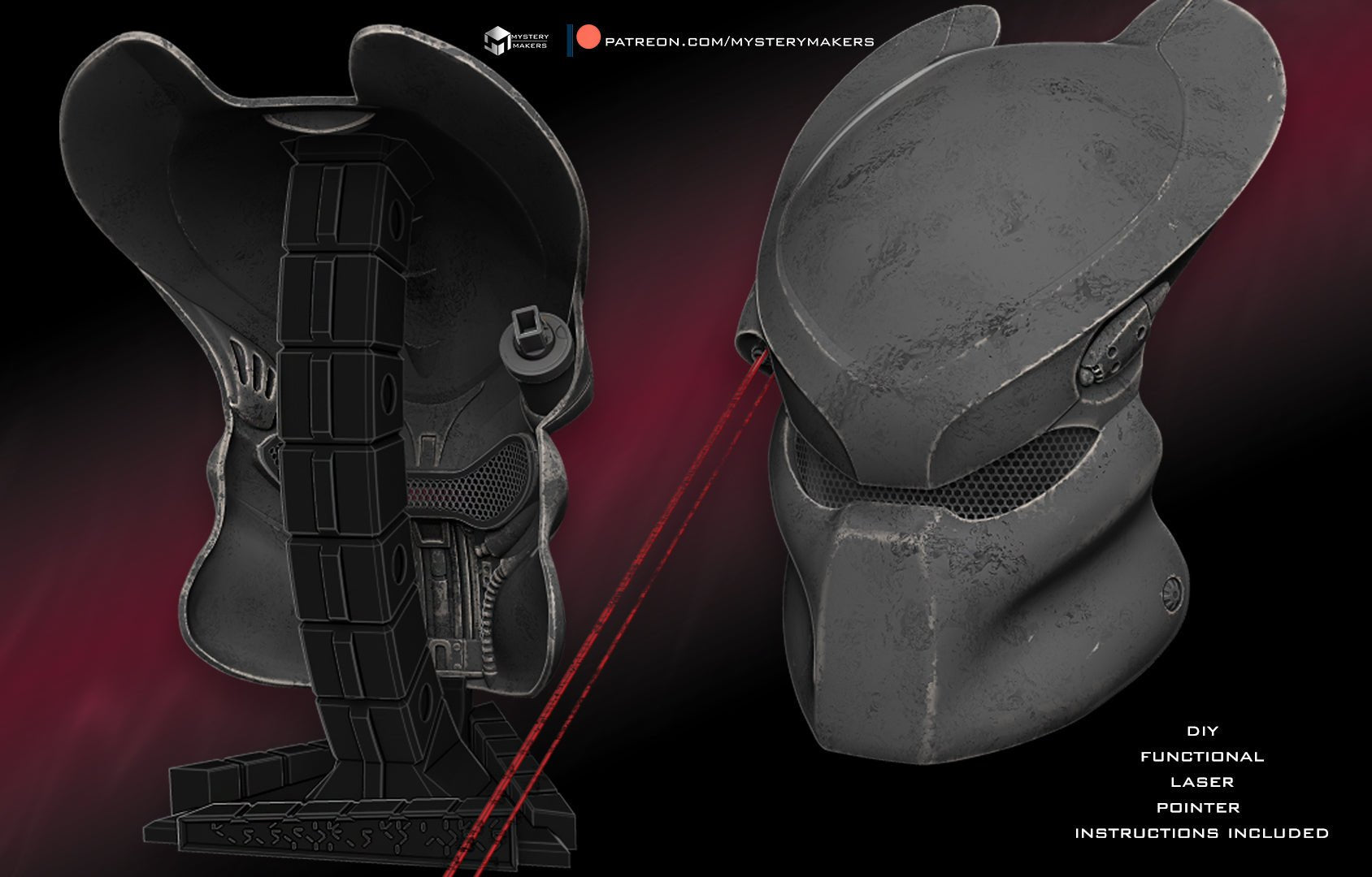 Custom Movie Replica: Predator Bio Mask – Mediocre Studios